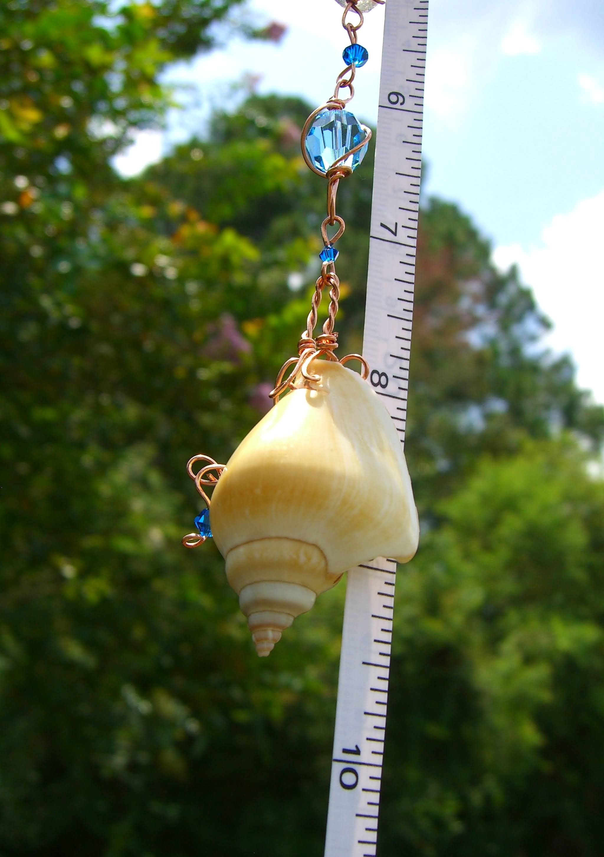 Seashell Wire Suncatcher Handmade Crown Shell Labradorite | Etsy