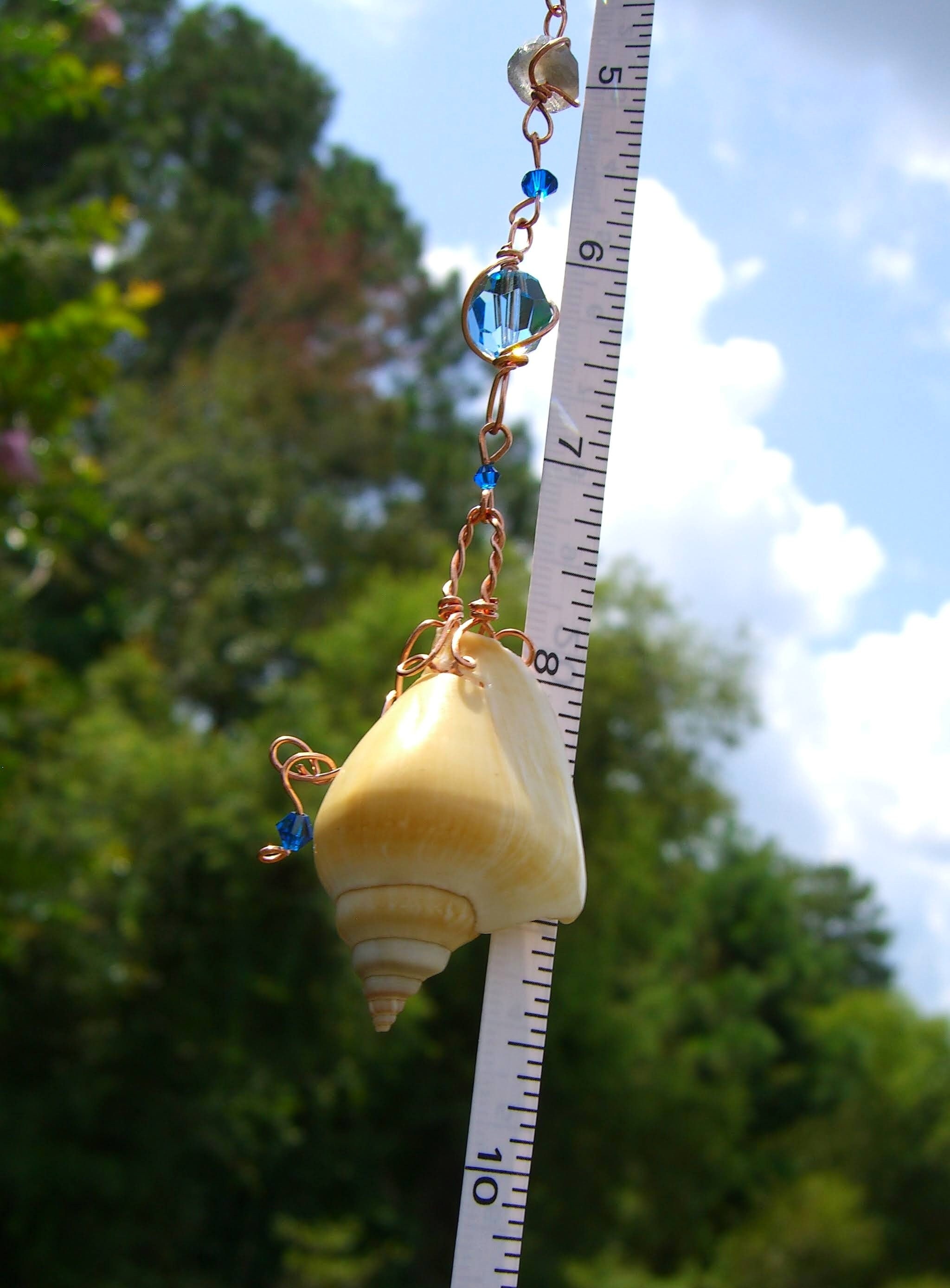 Seashell Wire Suncatcher Handmade Crown Shell Labradorite | Etsy