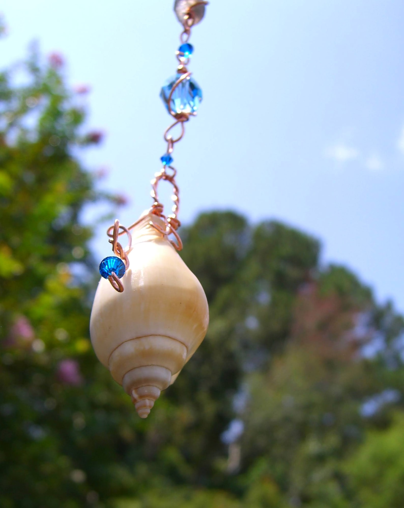 Seashell Wire Suncatcher Handmade Crown Shell Labradorite - Etsy
