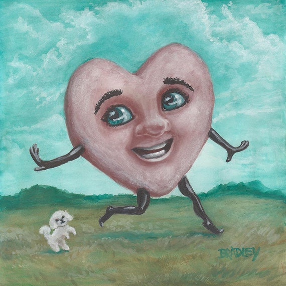 Yay Love Heart Valentine 12x12 16x16 inch Art PosterPrint | Etsy