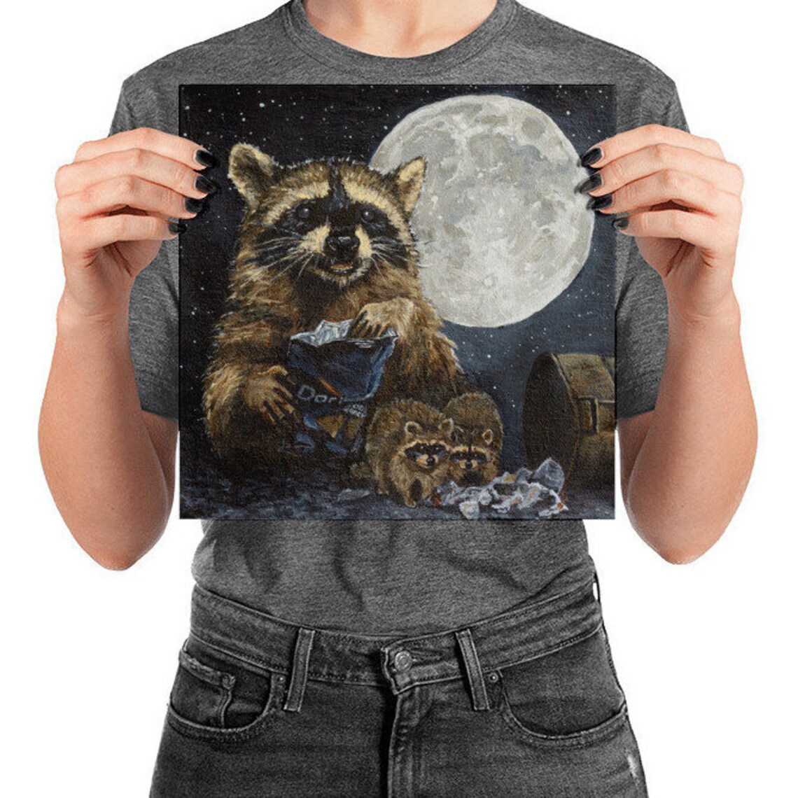 Raccoon Spirit 10in or 12in Poster Print - Etsy