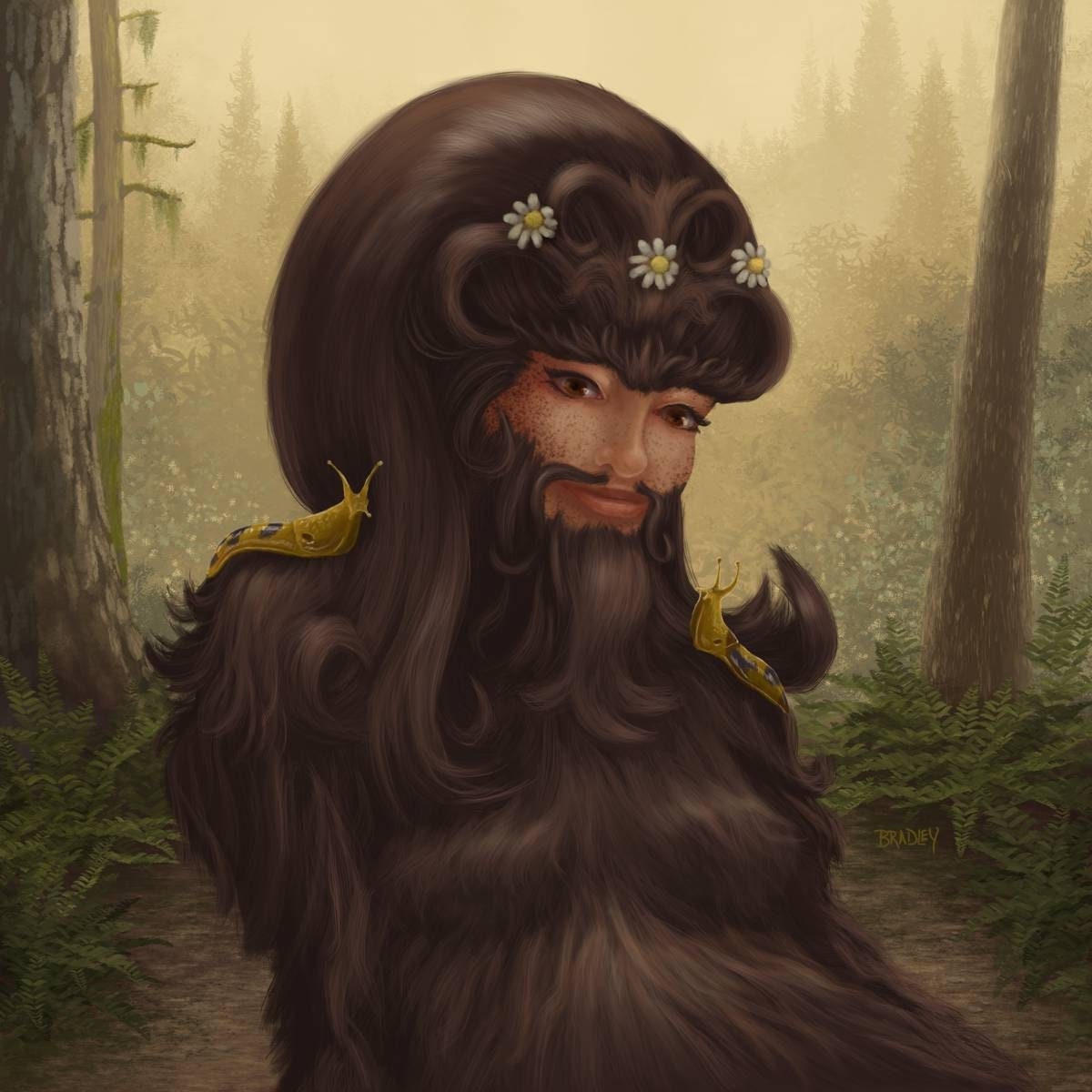 Golden Goddess Sasquatch Bigfoot Poster Print 12x12 16x16 - Etsy