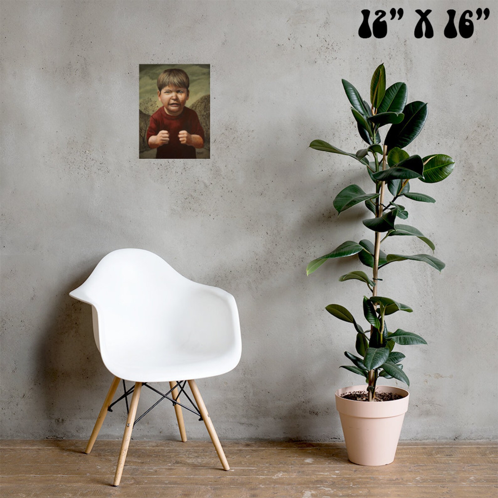 Crying Boy, Texas- Portrait 12x16 in Southern Gothic Art Poster Print ...