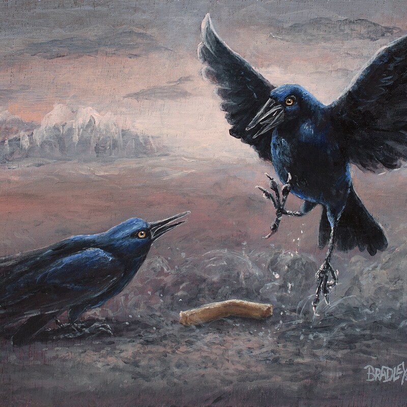 Grackle Painting - Etsy