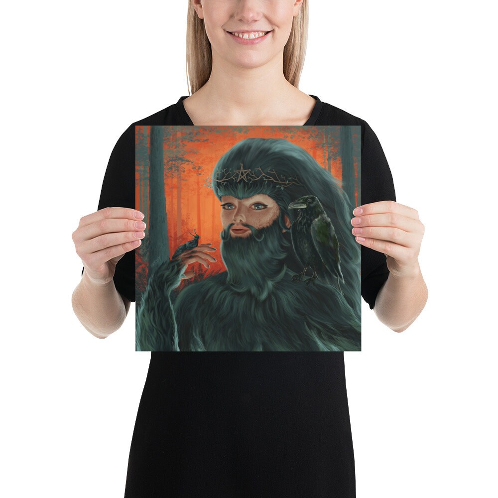 Sasqwitch Bigfoot Sasquatch Art Poster Print 12x12 16x16 - Etsy
