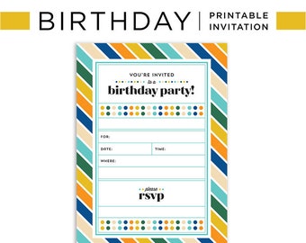 Stripe invitation | Etsy