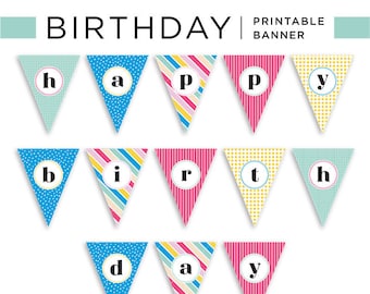 PDF Happy Birthday Sign Printable - Etsy