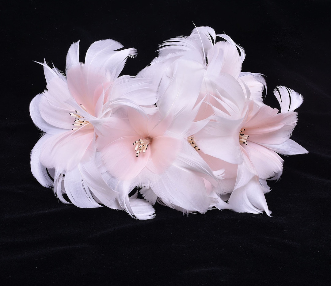 Feather Flower Millinery Flowers Twisted Flower Feather Trim for ...