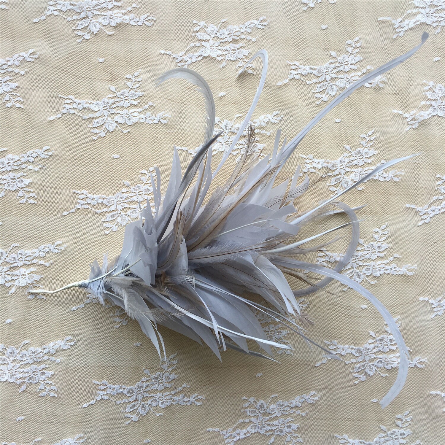 Stripped Hackle Dyed Goose Feather Flower Mounts Bouquet | Etsy