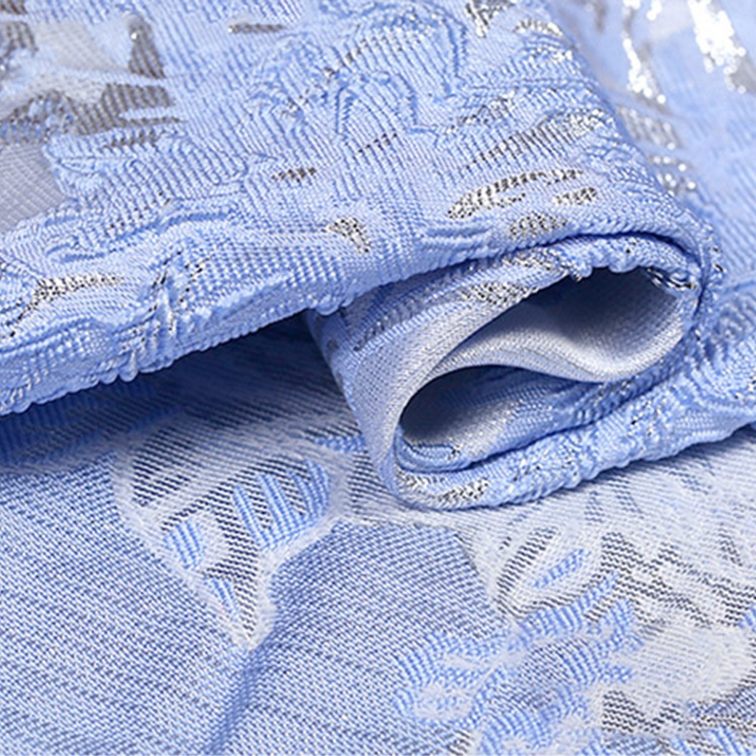 Tela azul claro, tela Jacquard de algodón de polietileno, tela de ...