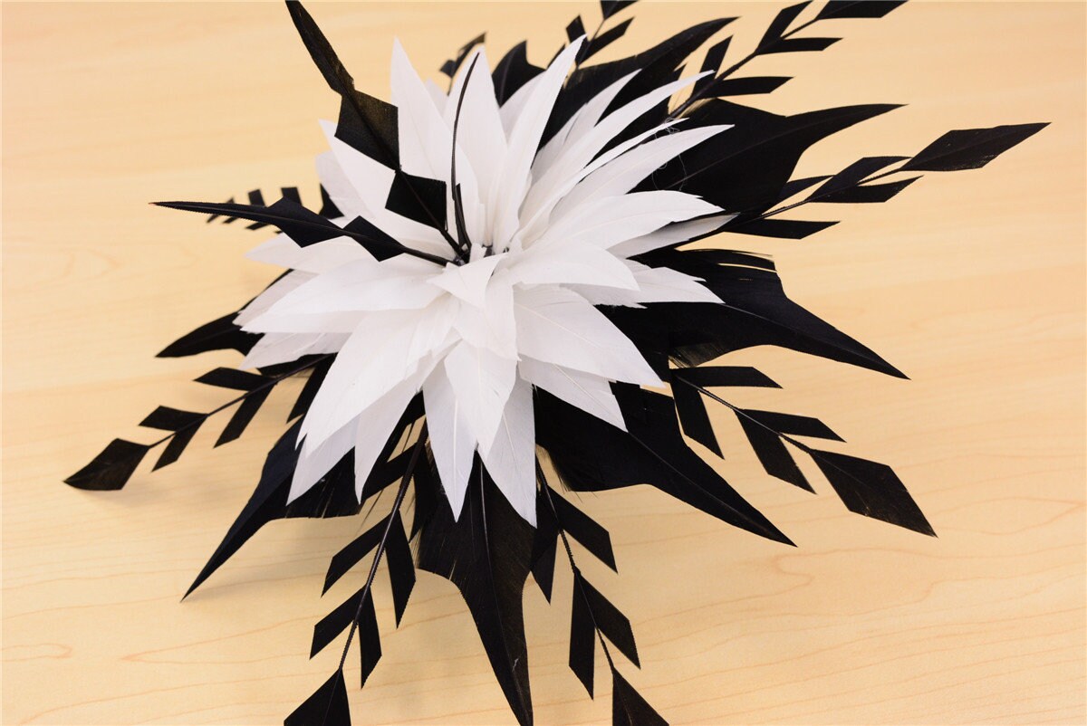 Customized Feather Flower Plume Bouquet Faux Flowers Millinery - Etsy