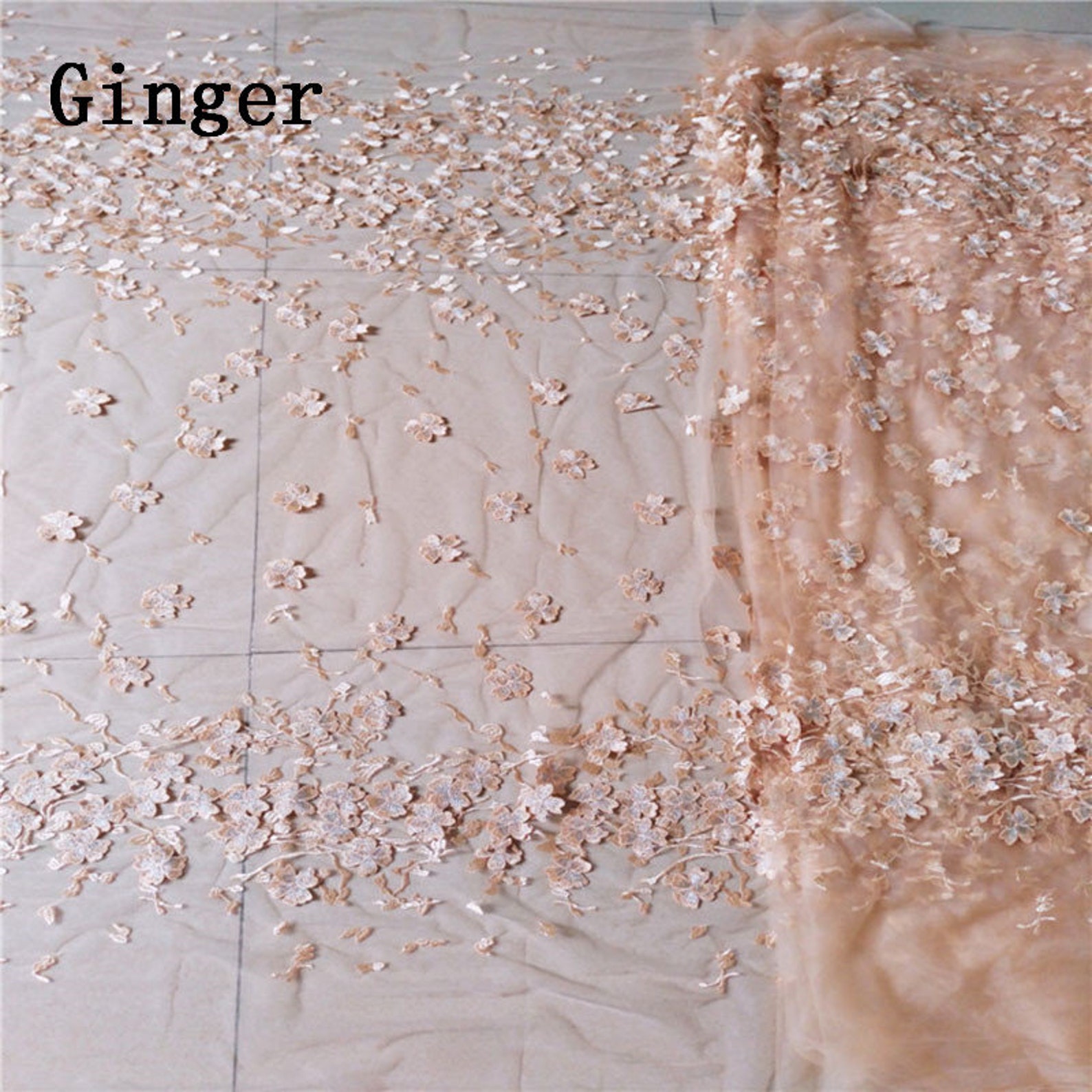 Multi Color Elegant Embroidery Lace Fabric Mesh Materials 3D | Etsy