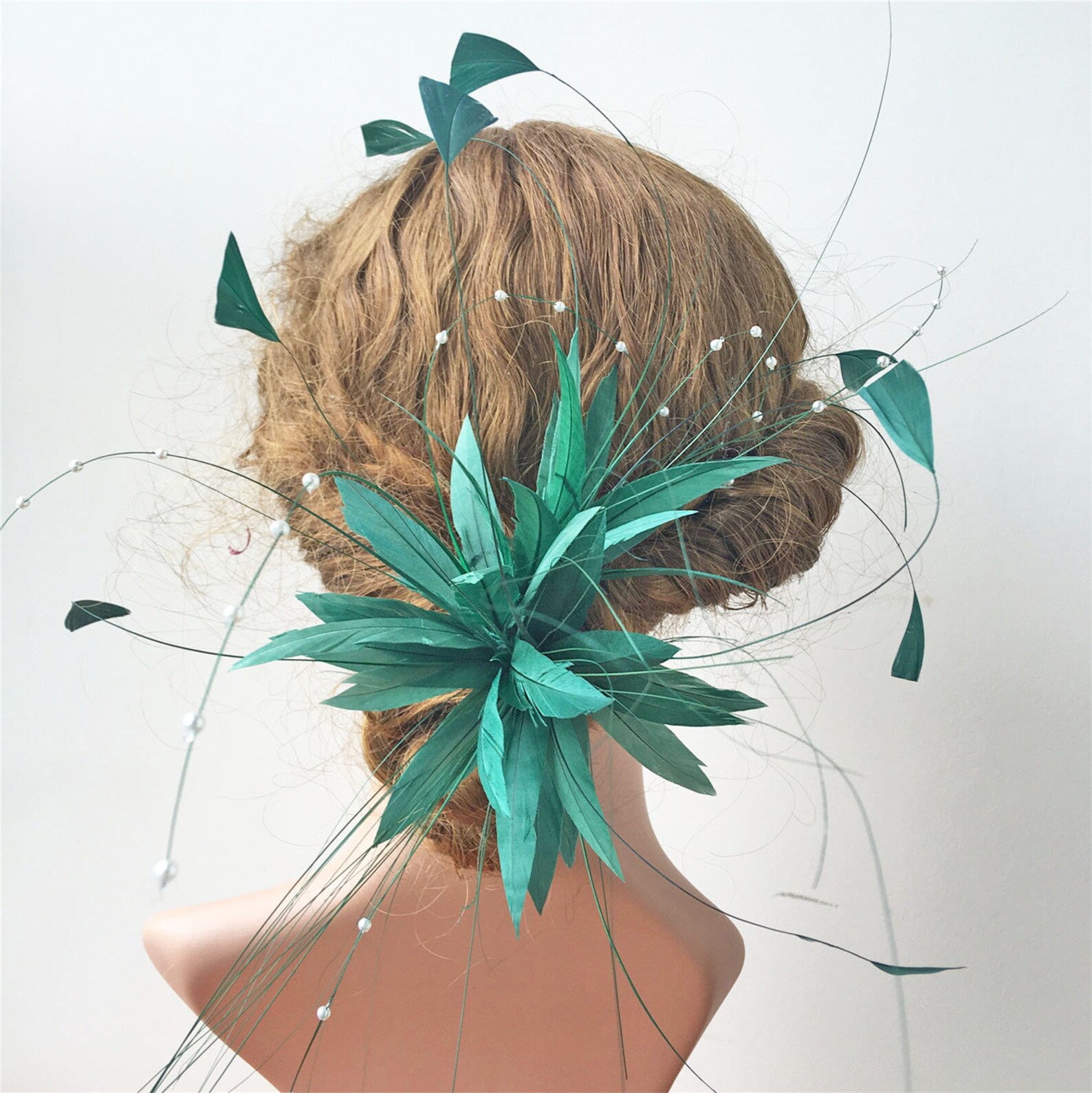 Goose Feather Flower Mount Bouquet Natural Dyed Faux Flowers - Etsy