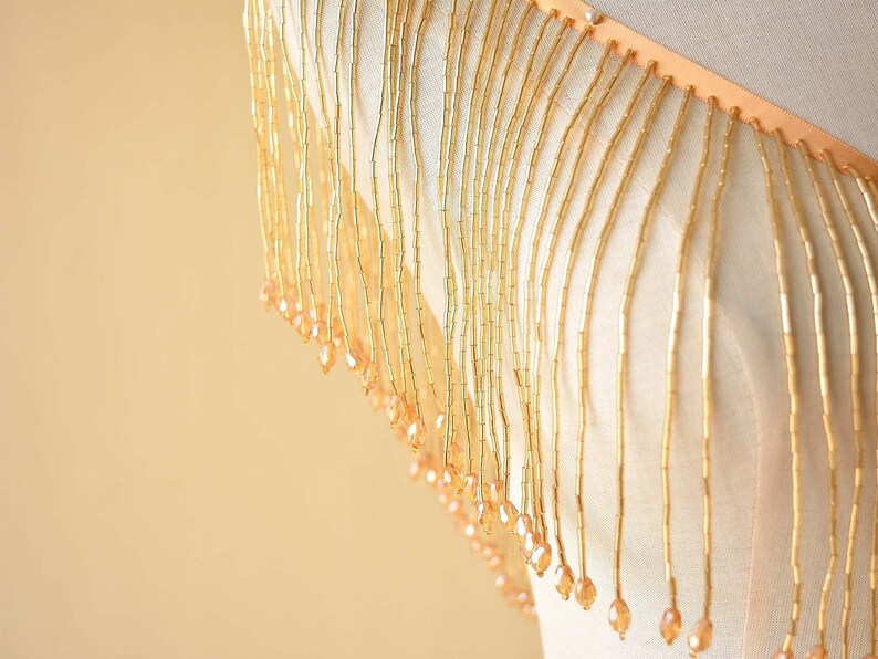 Dangling Beaded Fringe Trim Drape Heavy Beads Trims for Haute - Etsy