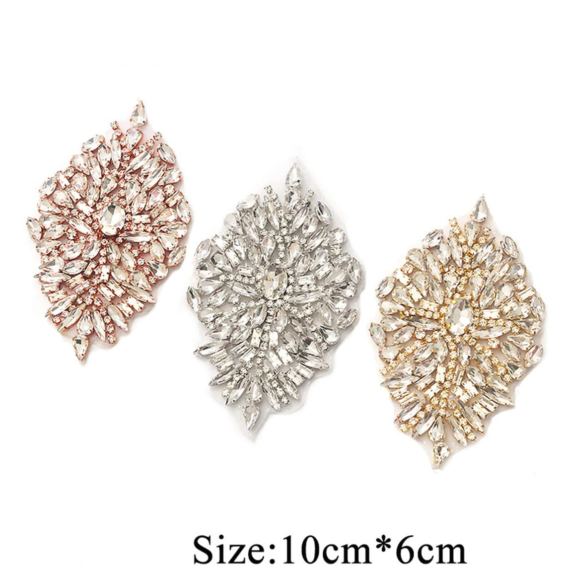 Crystal Rhinestone Shoe Clips Applique Diamante Appliques Sash | Etsy