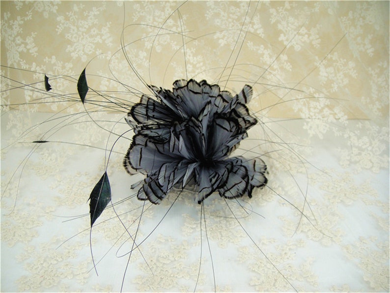 Flexible Feather Mount Twisted Flower Handmade Feather Flower - Etsy