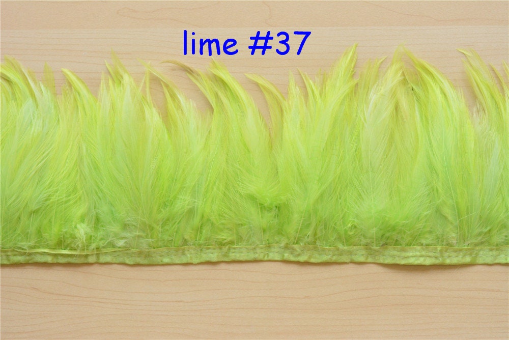 Handmade Dyed Rooster Hackle Feather Feathers Plume Fringe | Etsy