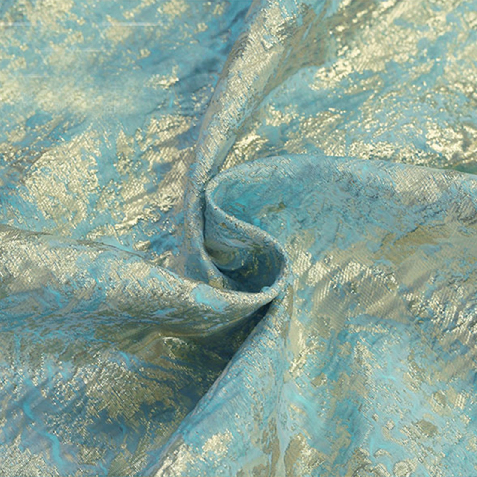 Wholesale SALE Powder Blue Metal Pattern Fabric Polyeter - Etsy