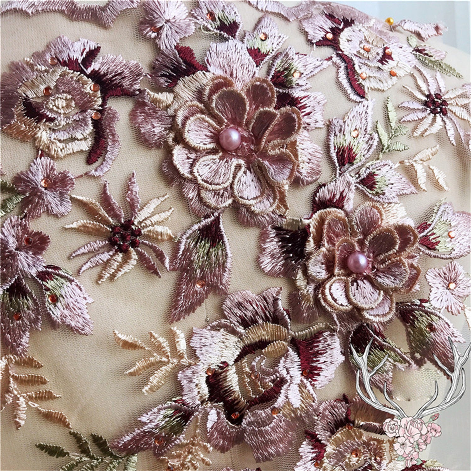 6 Color Vintage Blossom Flower Lace Applique Super Long Lace - Etsy