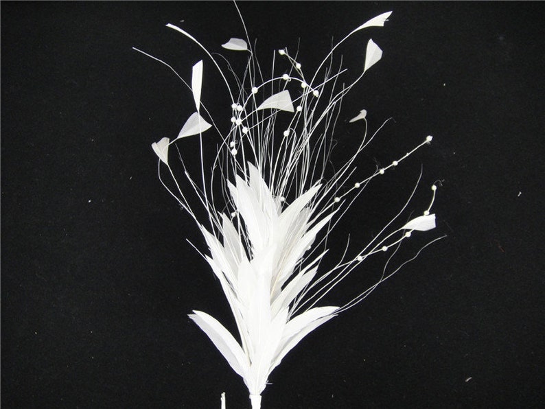 Goose Feather Flower Mount Bouquet Trimmings Natural Dyed Faux - Etsy