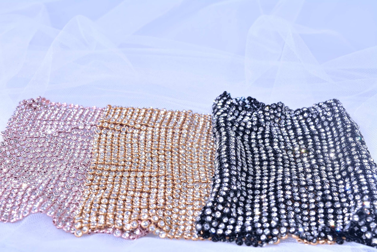 Sparkling Rhinestone Sheet Fabric Diamante Wrap Ribbon Crystal - Etsy