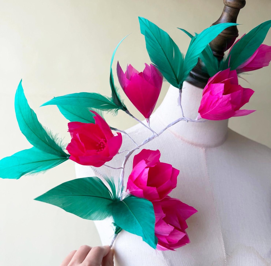 Handmade Twisted Feather Mount Flower for Millinery Fascinators Horse ...