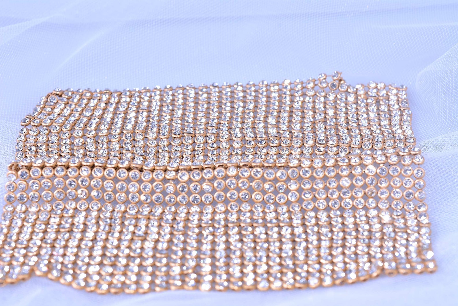 Sparkling Rhinestone Sheet Fabric Diamante Wrap Ribbon Crystal - Etsy