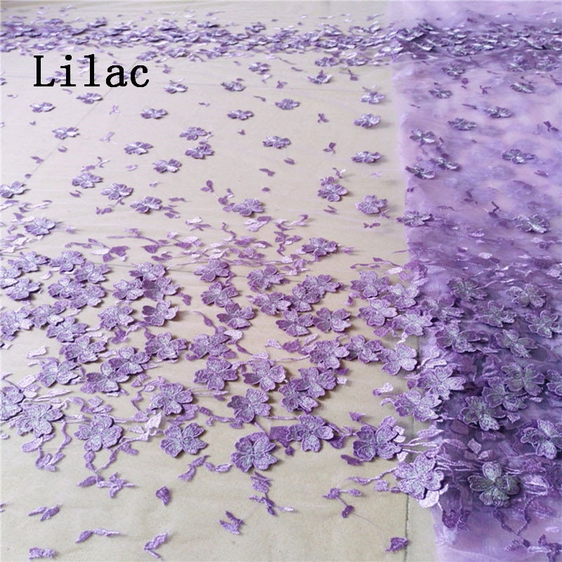 Multi Color Elegant Embroidery Lace Fabric Mesh Materials 3D | Etsy