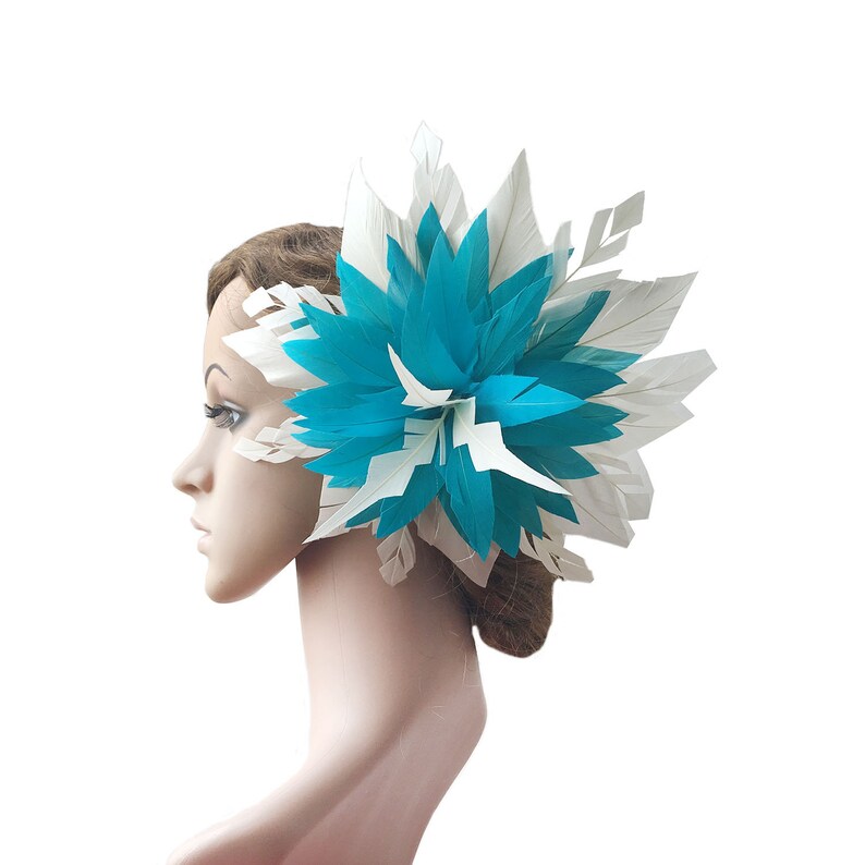 Customized Feather Flower Plume Bouquet Faux Flowers Millinery - Etsy