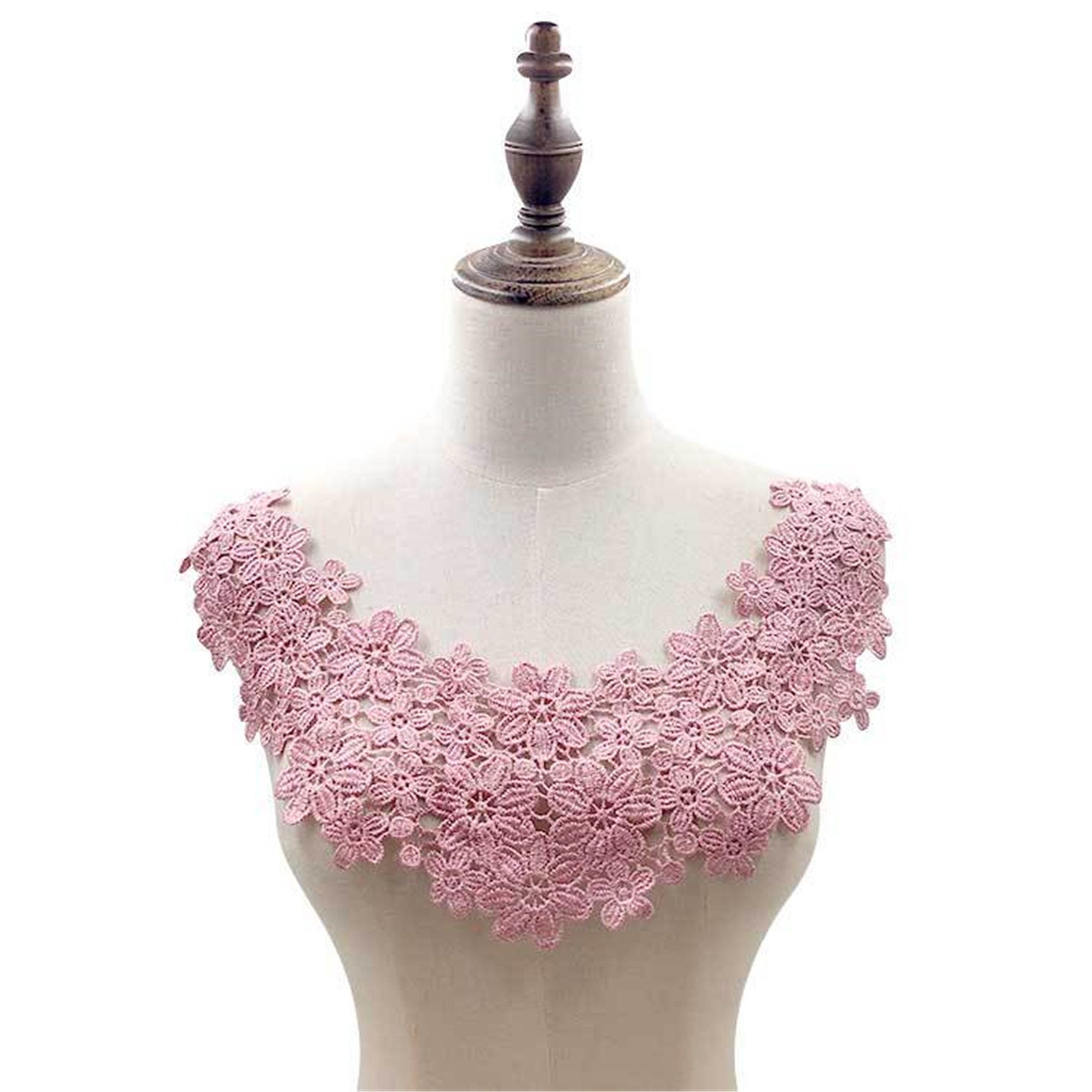 Gothic Round Collar Appliques Guipure Flower Embroidery Lace Applique ...