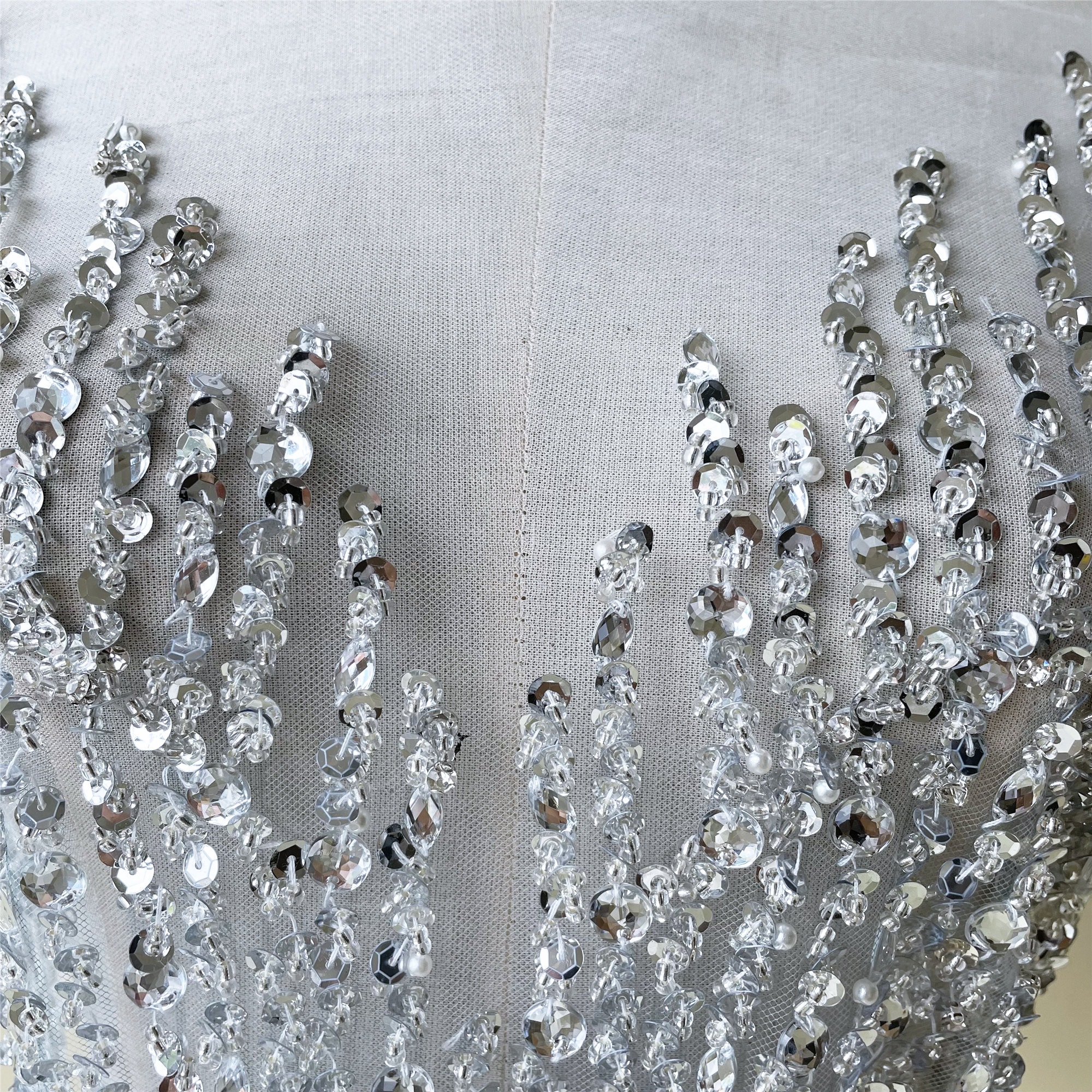 Sparkling Bodice Silver Rhinestone Applique Motif Heavy Beads - Etsy