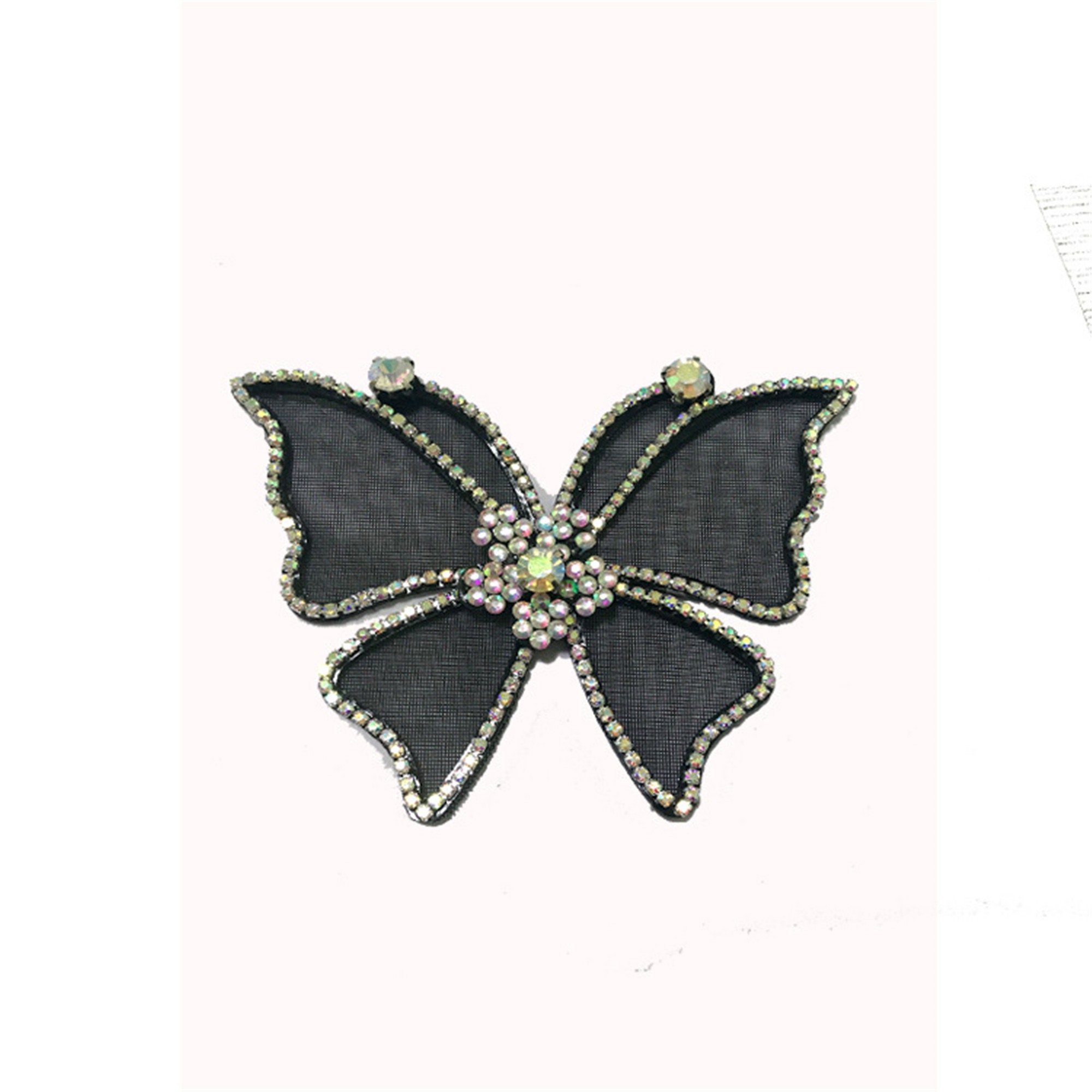 2 PCS Butterfly Crystal Rhinestone Shoe Clips Applique Diamante ...