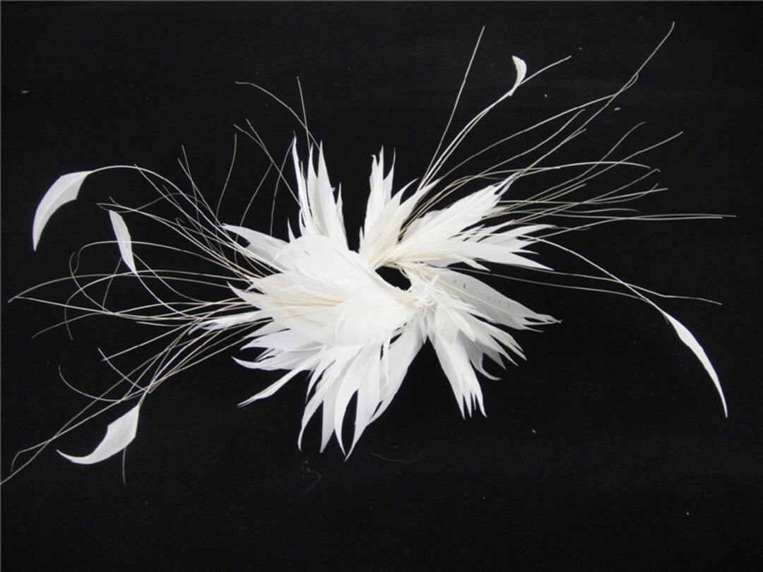 Natural Goose Feather Flower Mounts Bouquet Faux Flowers Dyed Feathers ...