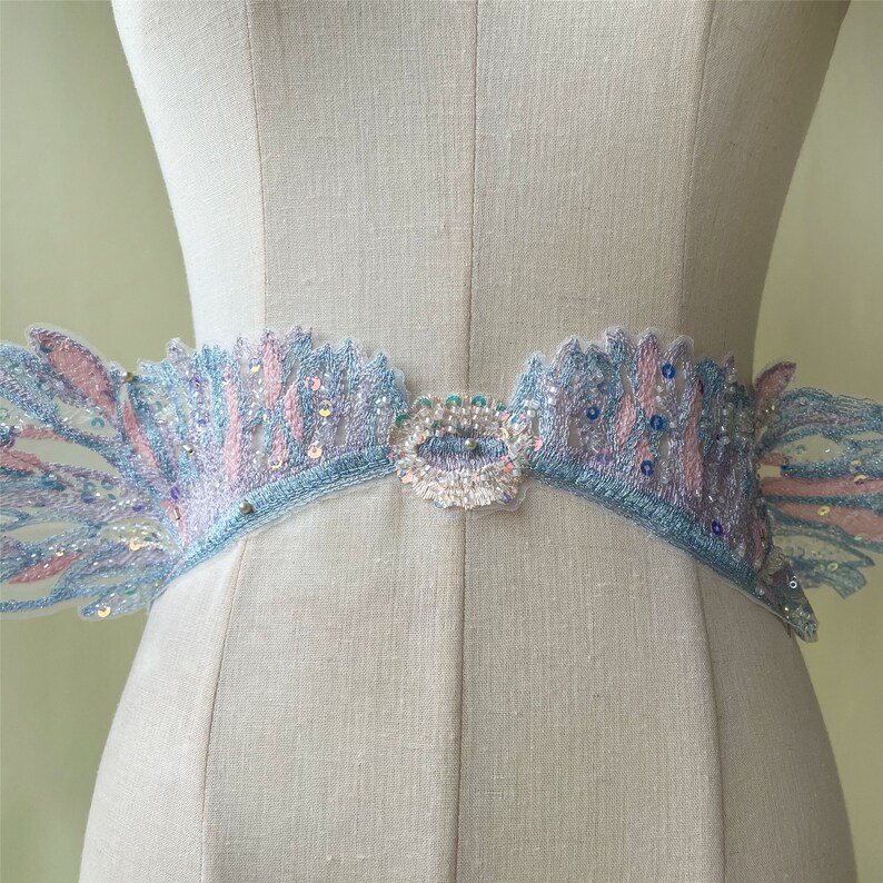Shiny Colorful Lace Applique Lace Patch Sewing on Bridal Wedding Ball ...