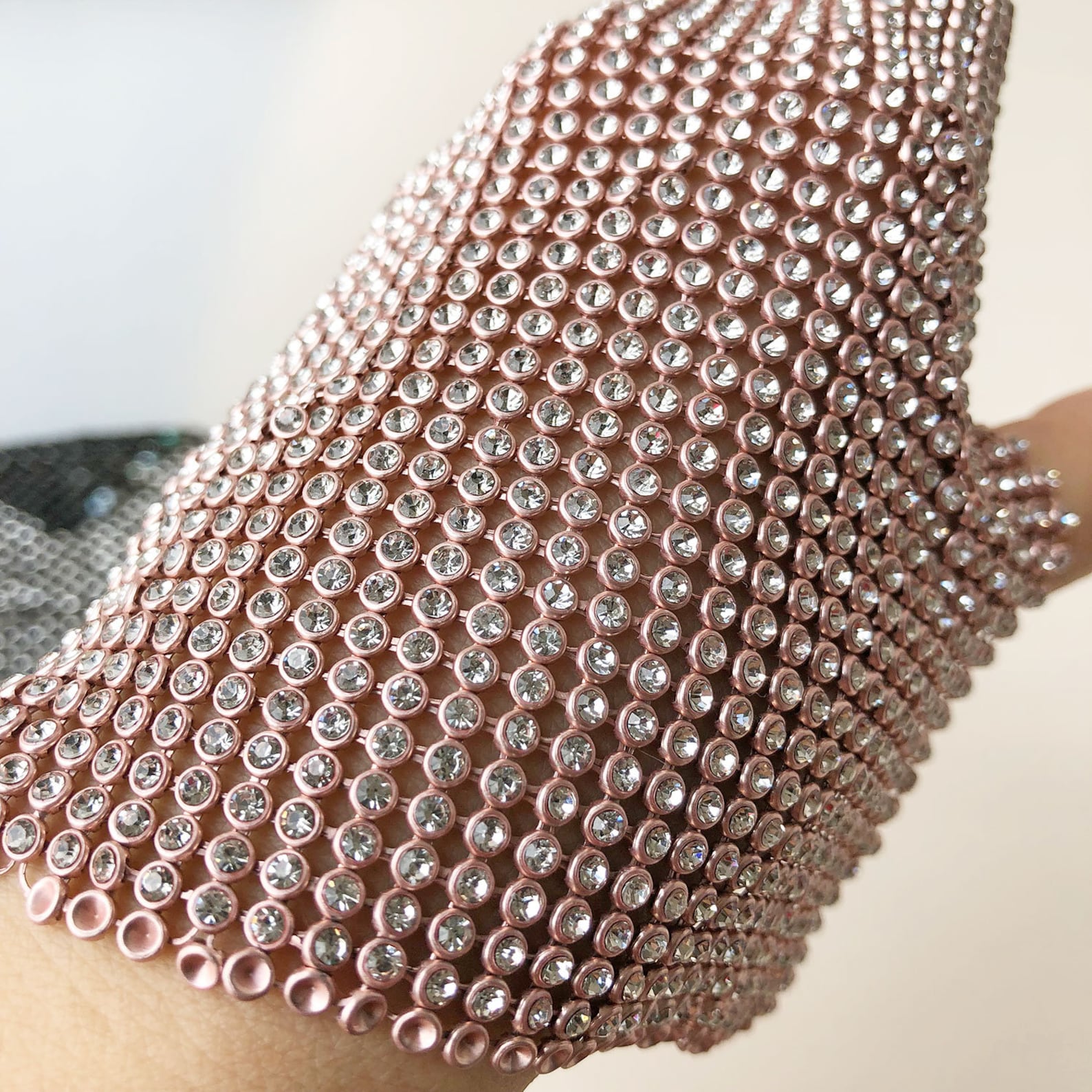 Sparkling Rhinestone Sheet Fabric Diamante Wrap Ribbon Crystal | Etsy