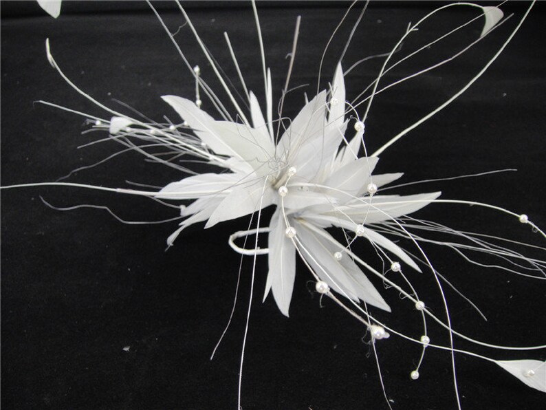 Goose Feather Flower Mount Bouquet Trimmings Natural Dyed Faux - Etsy