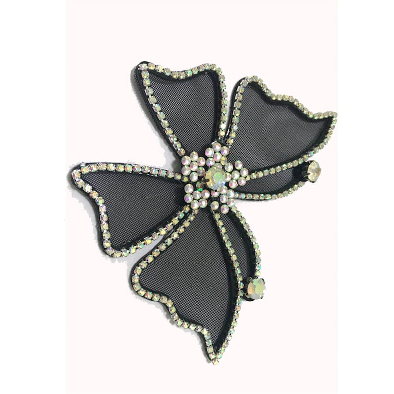 2 PCS Butterfly Crystal Rhinestone Shoe Clips Applique | Etsy