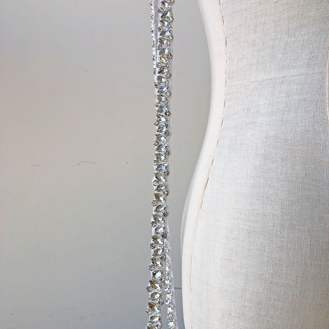 Sparkling Rhinestone Applique Bridal Rhinestone Chain Trim Applique ...
