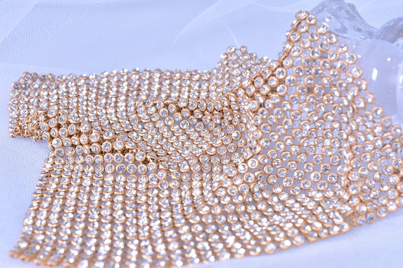 Sparkling Rhinestone Sheet Fabric Diamante Wrap Ribbon Crystal - Etsy