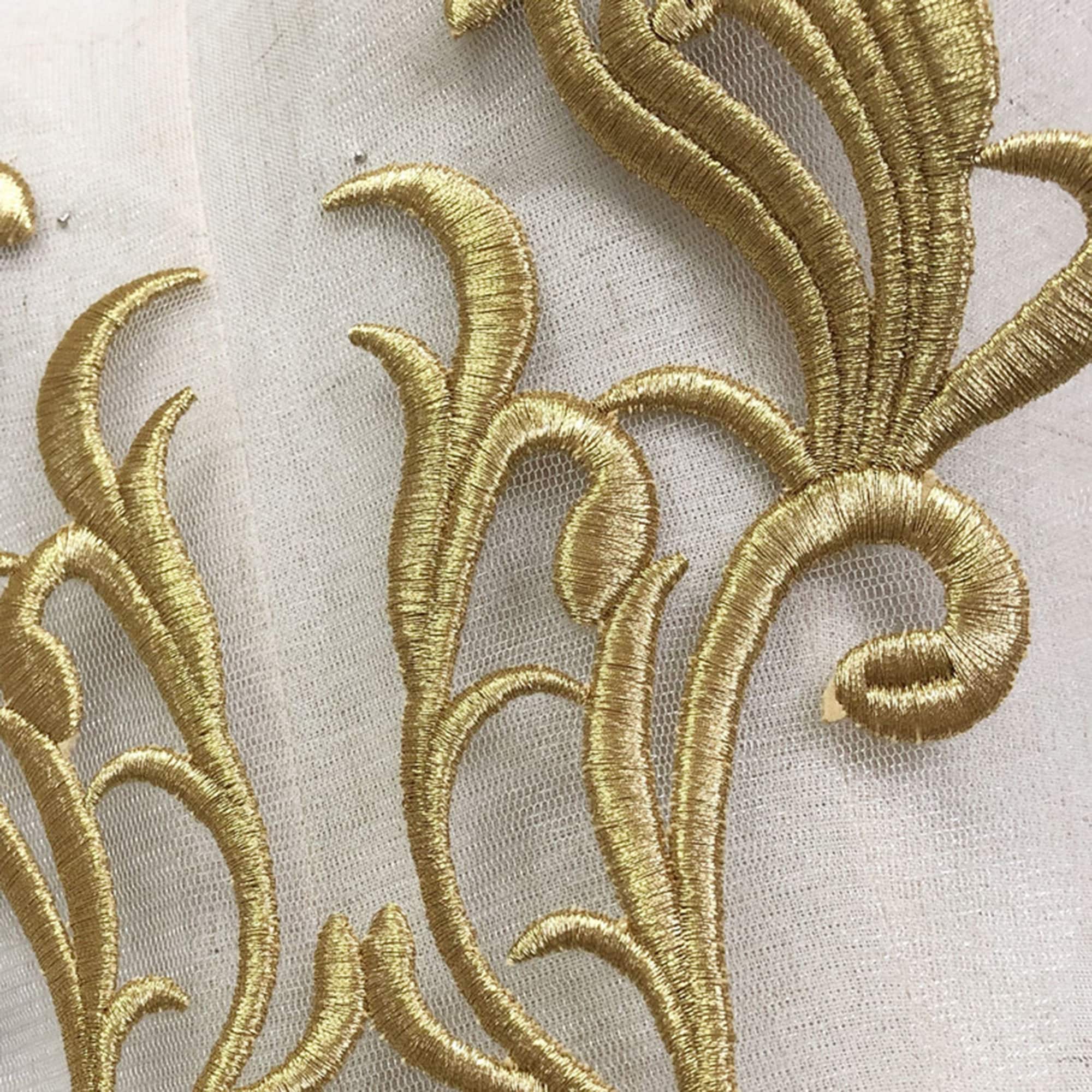 Gold Embroidery Lace Applique Flower Lace Patch Sewing on - Etsy
