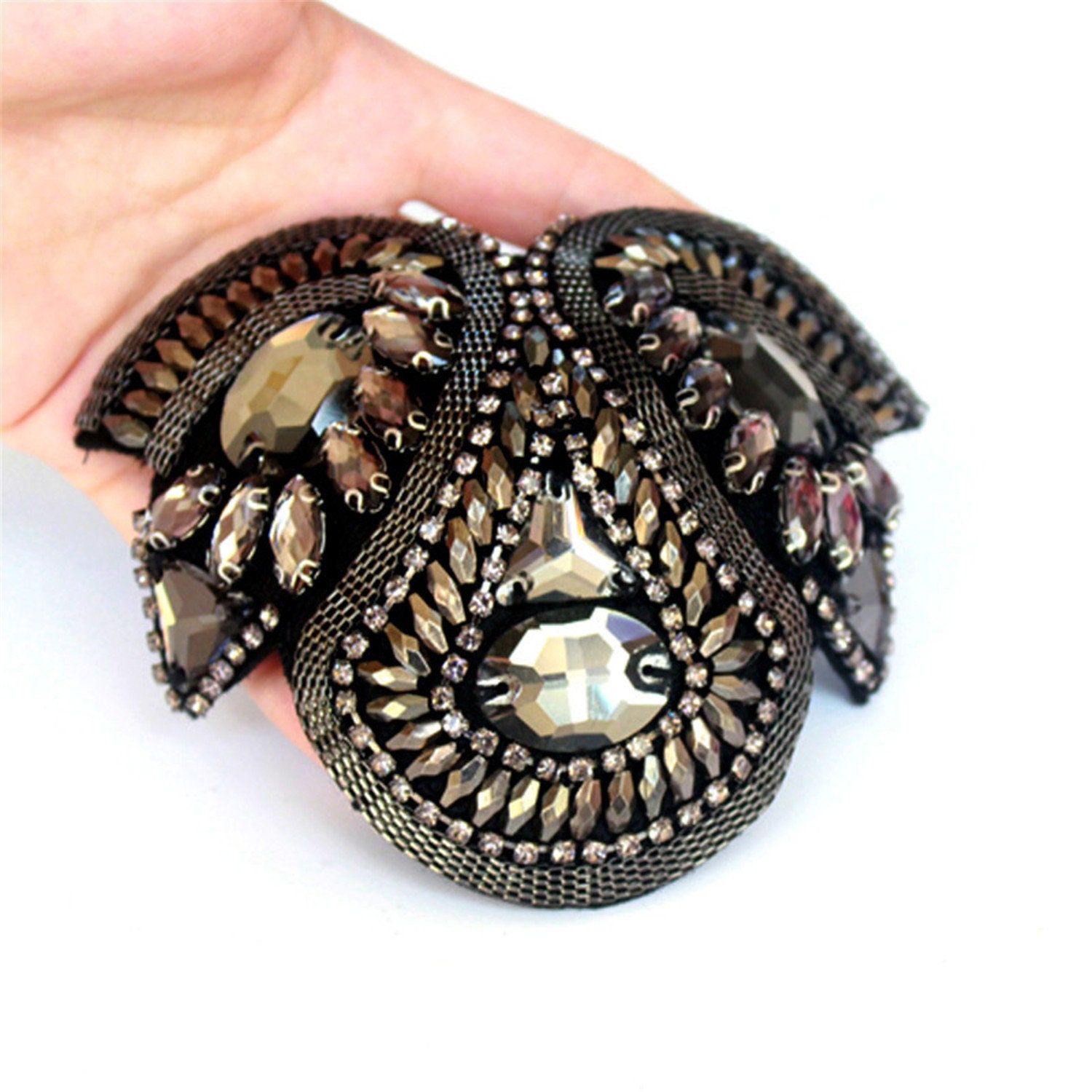 Shoulder Patches Suit Crystal Epaulet Fringe Shoulder Badge | Etsy