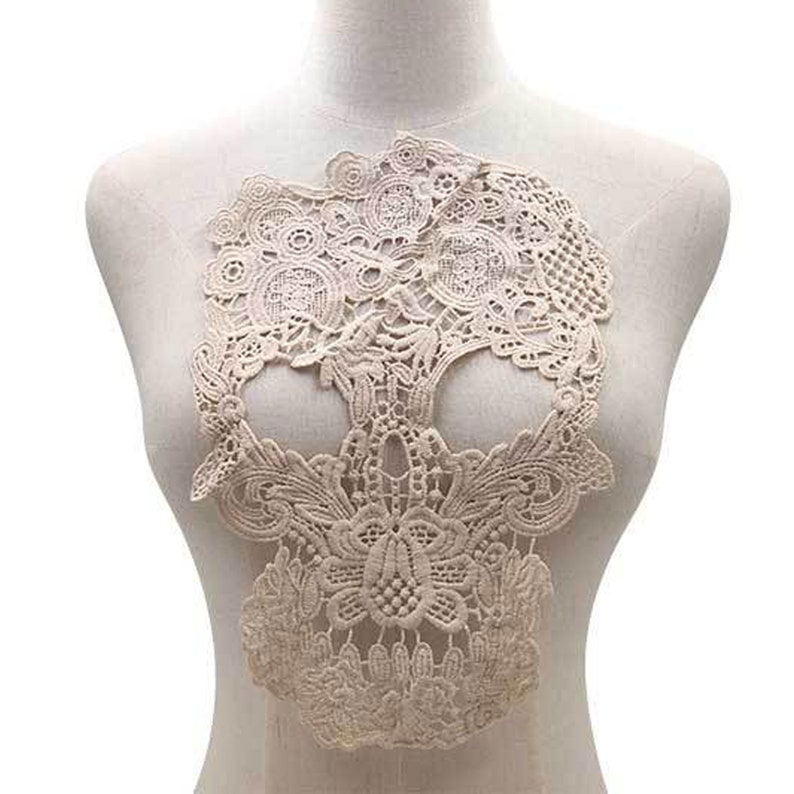 Skull Lace Appliques Guipure Embroidery Skeleton Lace Applique | Etsy