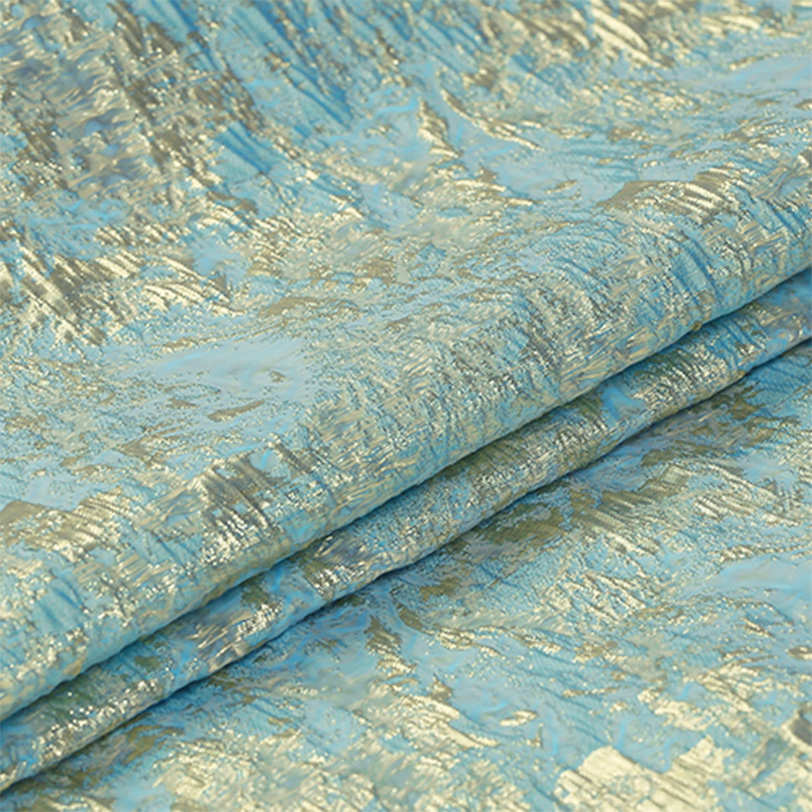 Wholesale SALE Powder Blue Metal Pattern Fabric Polyeter | Etsy