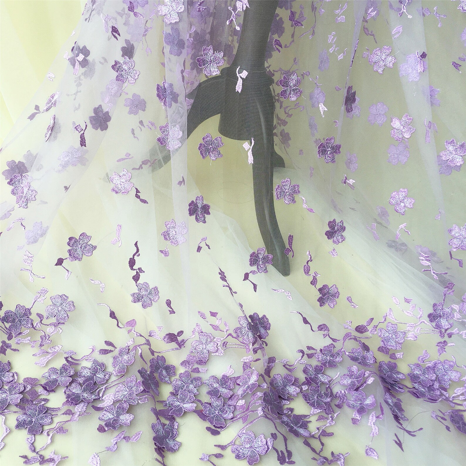 Elegant Embroidery Lace Fabric Mesh Materials 3D Flower | Etsy