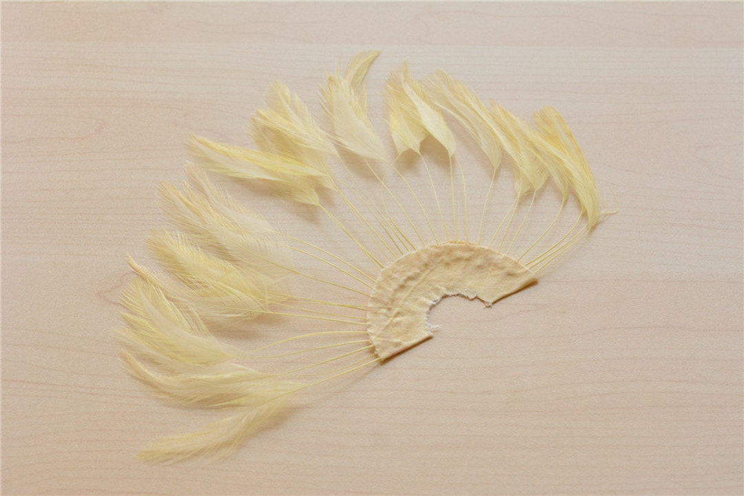 Primrose Stripped Hackle Feather Fan Plume Feathers Fringe Trimmings ...
