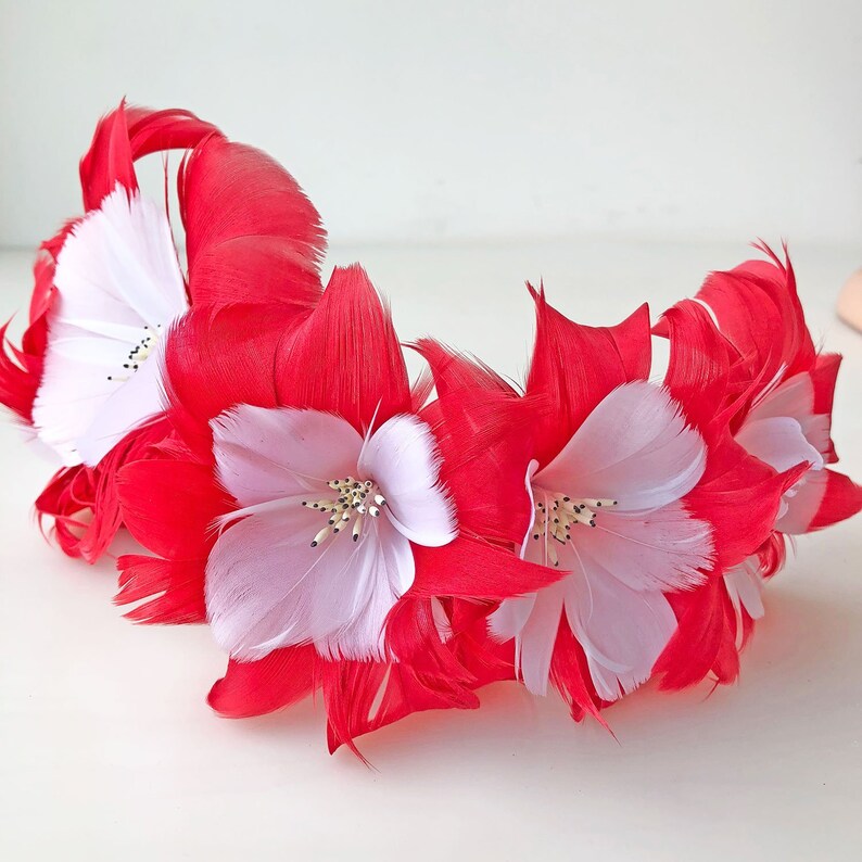 Feather Flower Millinery Flowers Twisted Flower Feather Trim | Etsy