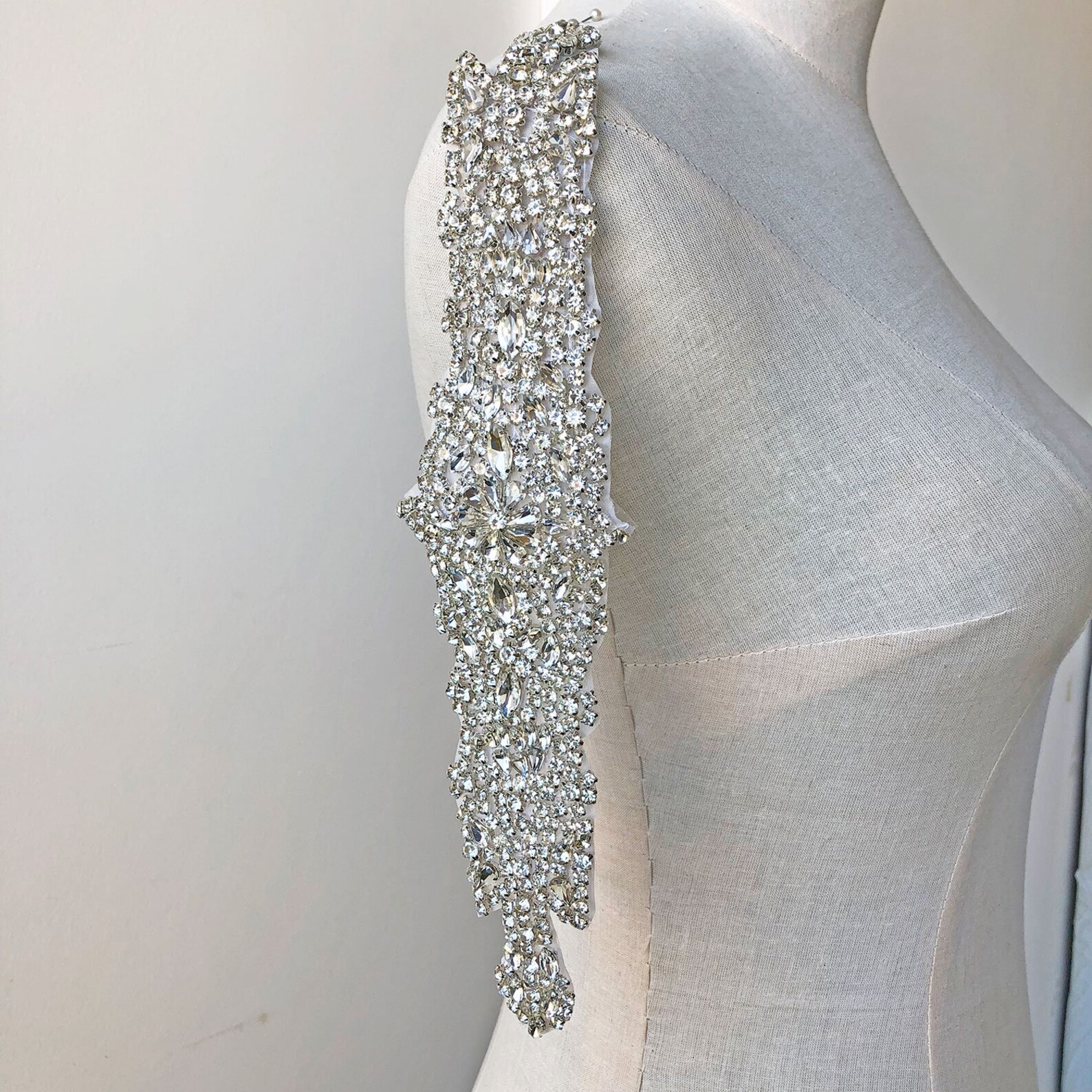 Exclusive Crystal Rhinestone Applique Motif Diamante Bridal - Etsy