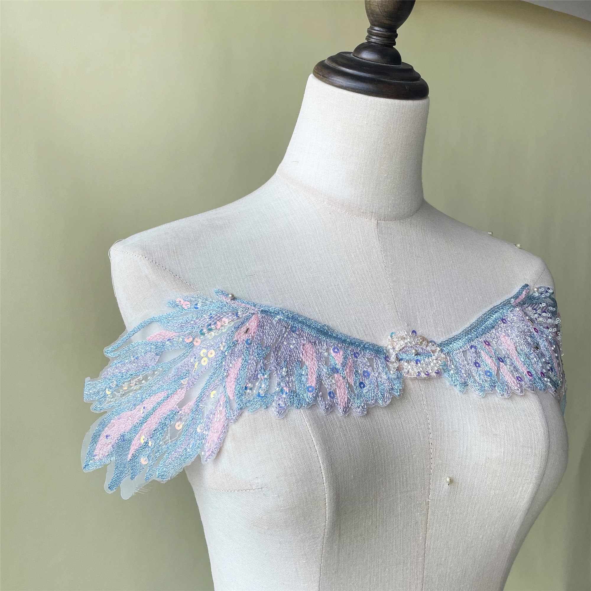 Shiny Colorful Lace Applique Lace Patch Sewing on Bridal Wedding Ball ...