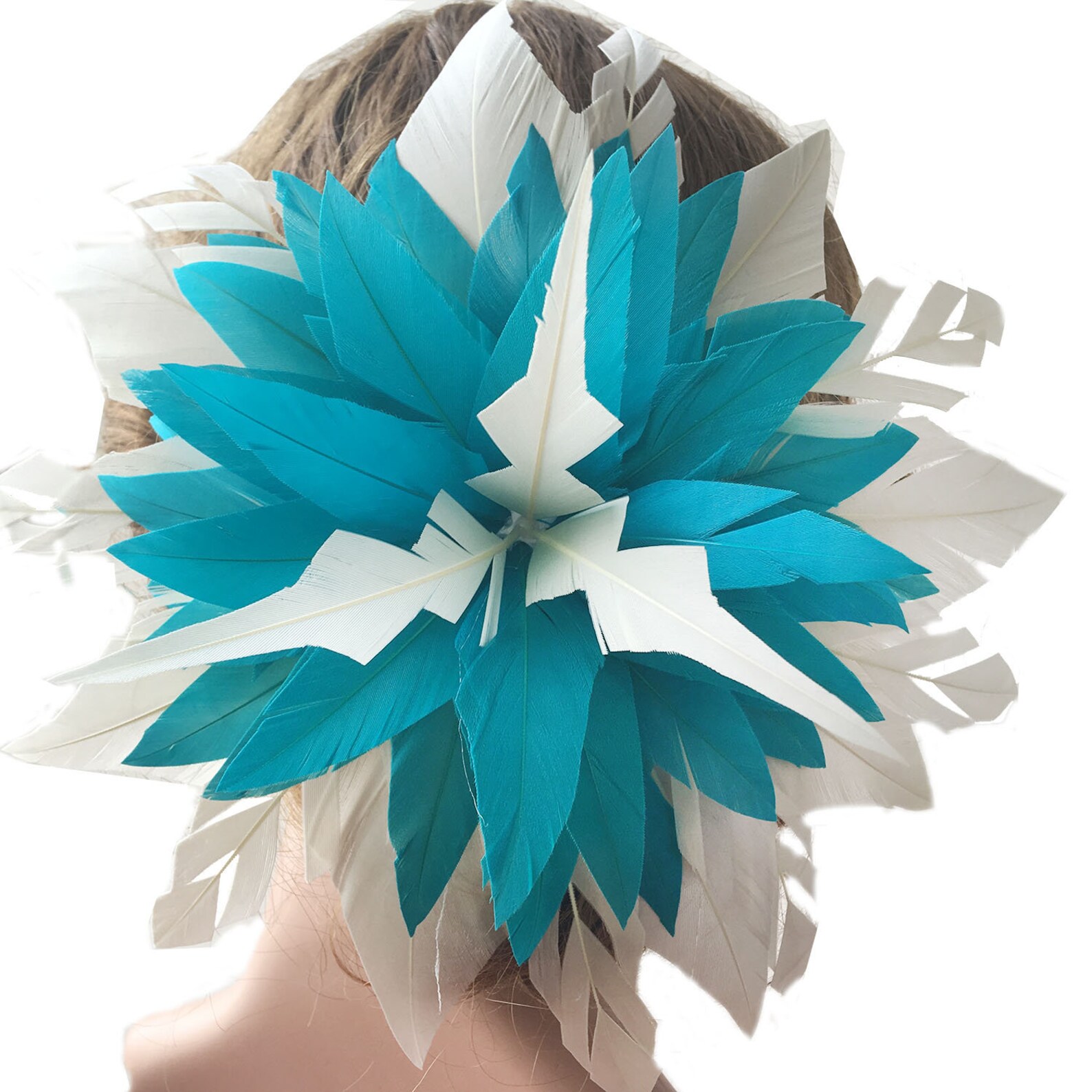 Customized Feather Flower Plume Bouquet Faux Flowers Millinery - Etsy