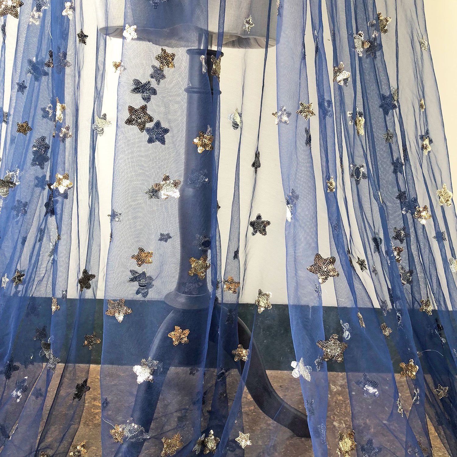 Star Pattern Sequin Embroidery Lace Fabric Mesh Trimmings DIY | Etsy